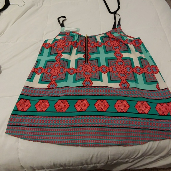 Pixley | Tops | Multi Colored Tank Top Zip | Poshmark